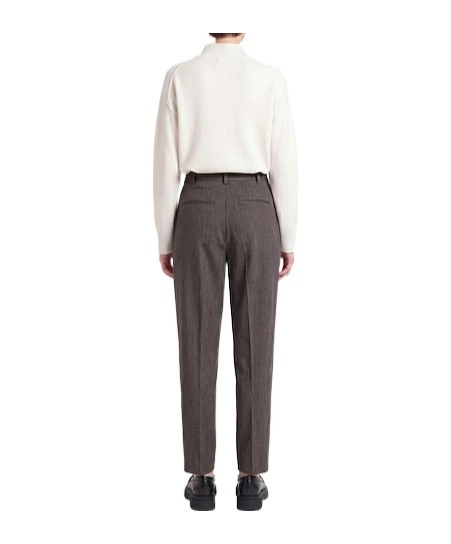 Tory Burch Two-tone Flannel Tapered Trousers