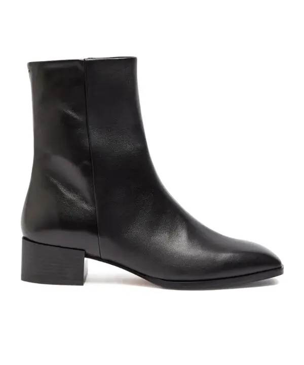 AeydĒ Lee Leather Ankle Boots - Black