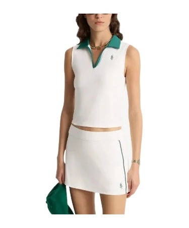 SPORTY  RICH Side-stripe Mini Skirt