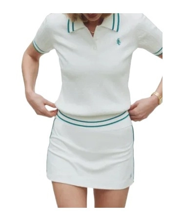 SPORTY  RICH Side-stripe Mini Skirt