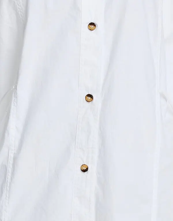 GANNI Plain Poplin Long-sleeve Shirt With Classic Collar
