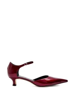 AeydĒ Tillie Pointed Toe Strap Pumps - Brown
