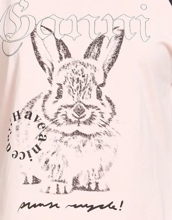 GANNI Color Block Printed T-shirt