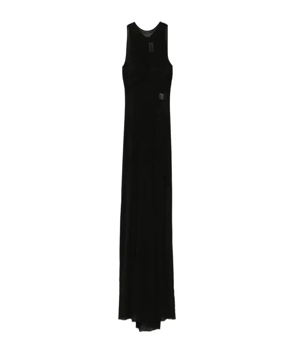 JEAN PAUL GAULTIER Sleeveless Semi-transparent Maxi Dress - Black
