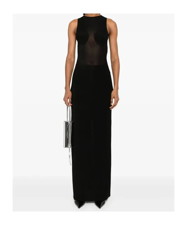 JEAN PAUL GAULTIER Sleeveless Semi-transparent Maxi Dress