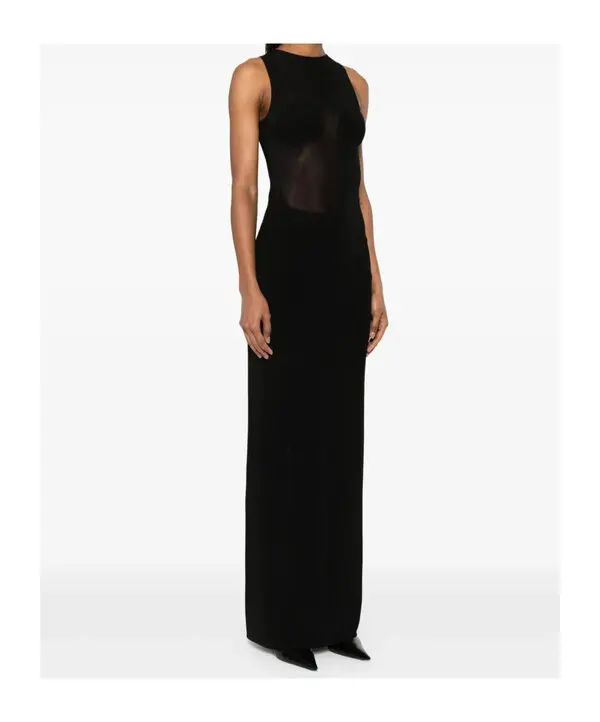 JEAN PAUL GAULTIER Sleeveless Semi-transparent Maxi Dress