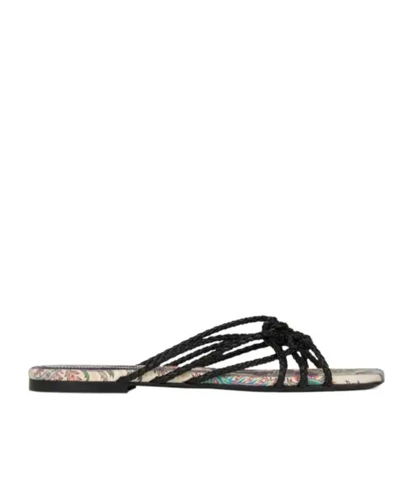 Etro Woven Leather Low Sandals