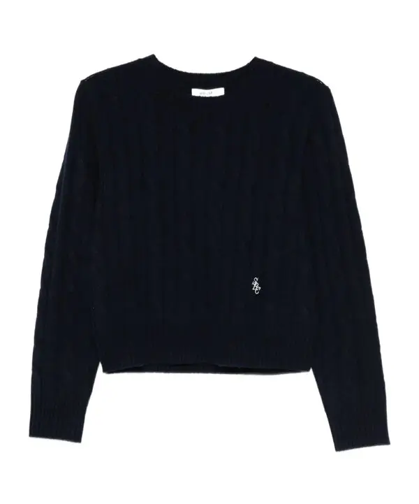 SPORTY  RICH Cable-knit Sweate