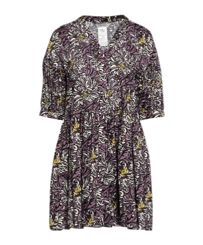 Max Mara Floral Print Shirt Dress - Black
