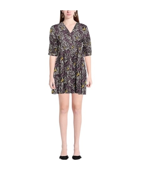 Max Mara Floral Print Shirt Dress - Black