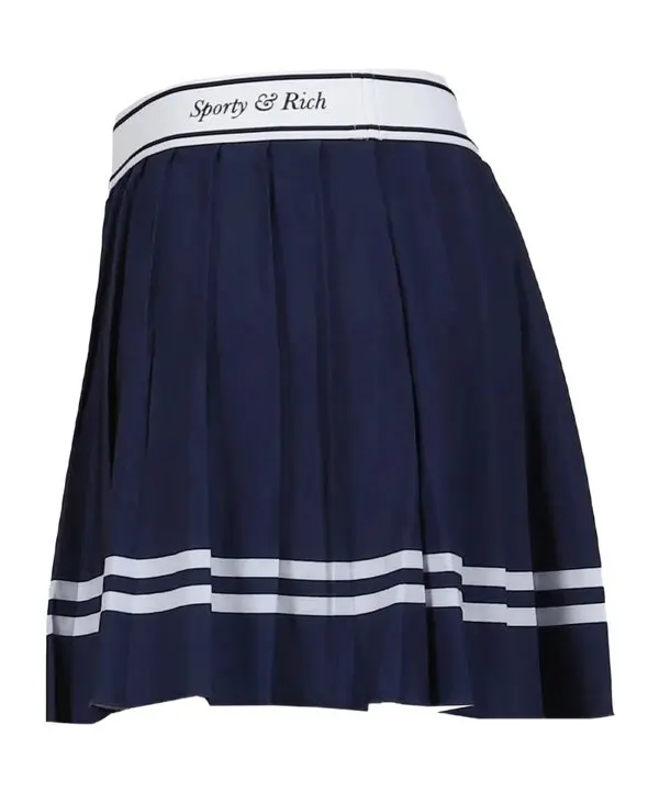 SPORTY  RICH Sporty & Rich Pleated Striped Skirt