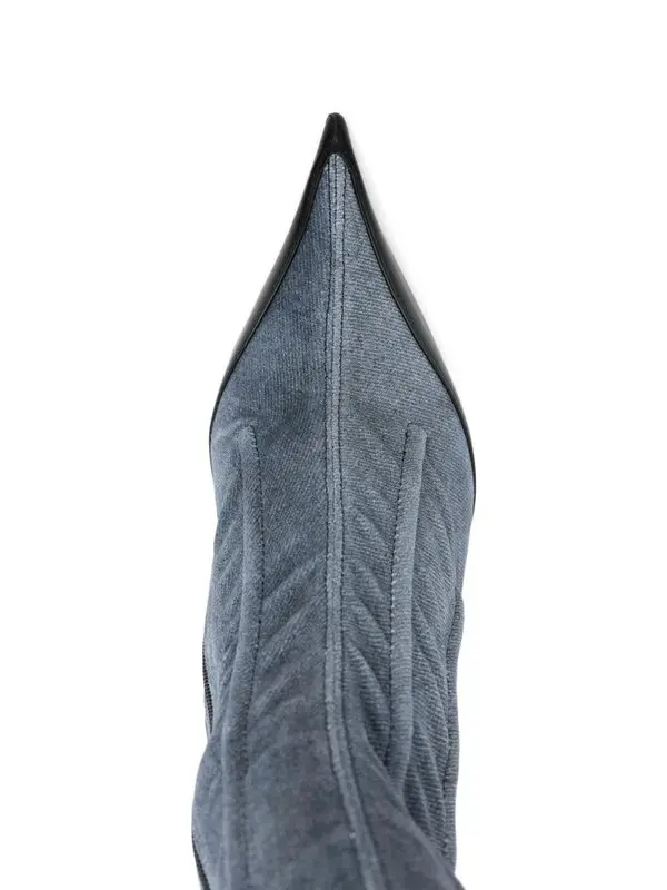 MUGLER Pointed-toe Ankle Boots - Gray