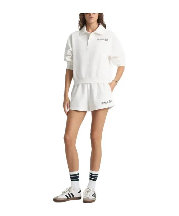 SPORTY  RICH Sporty & Rich Embroidered Logo Elasticated Shorts