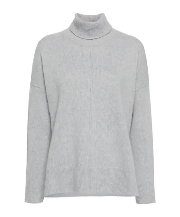 Eleventy High-neck Knitted Jumper - Gray
