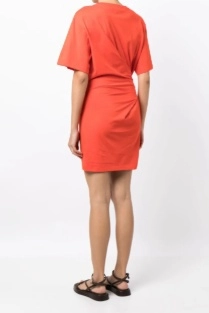FRAME Short-sleeve Ruched Detail Minidress