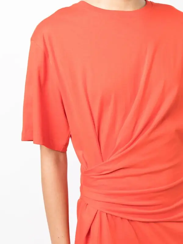 FRAME Short-sleeve Ruched Detail Minidress