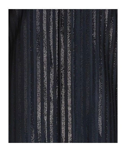 Saint Laurent Striped Metallic Long-sleeve Shirt With Bow Detail
