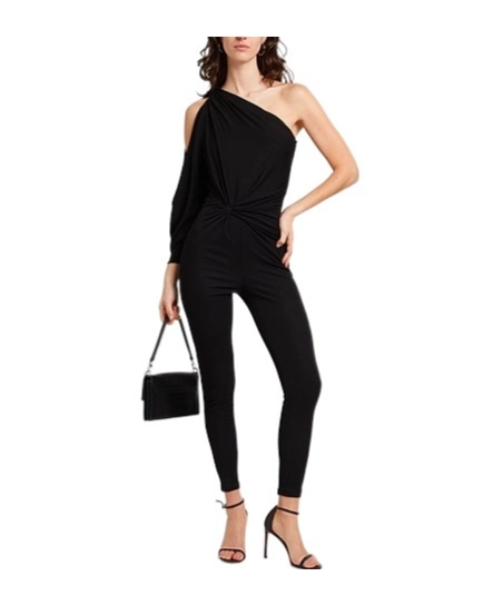 Saint Laurent One-shoulder Crepe Jumpsuit