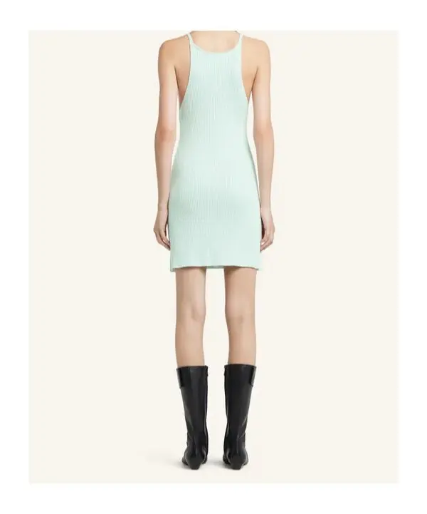 COURREGES Rib-knit Mini Dress With Spaghetti Straps