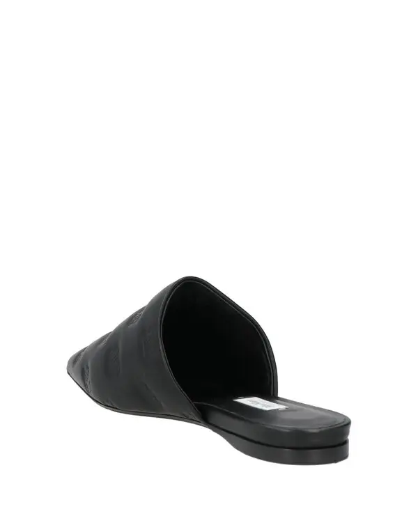 Max Mara Embossed Leather Mules