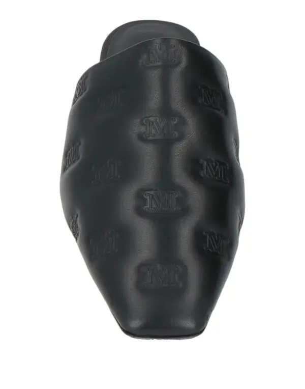 Max Mara Embossed Leather Mules