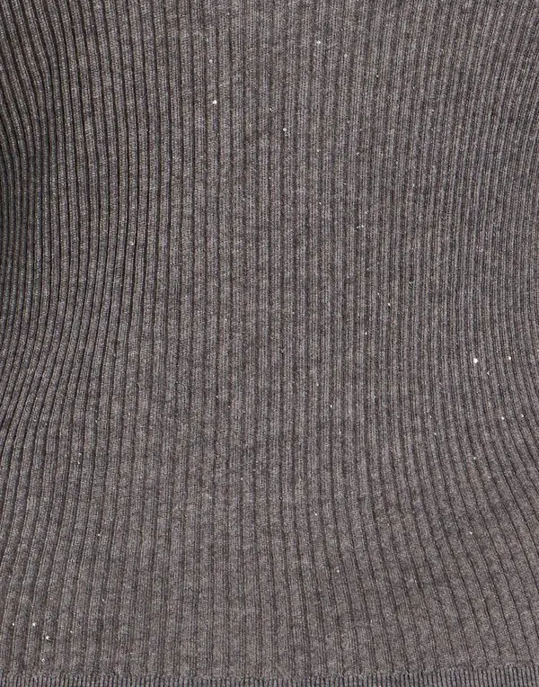 Max Mara Long-sleeved Knitted Sweater With Sequins - Grey