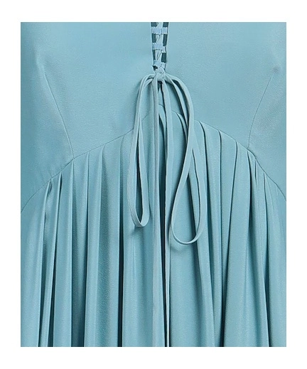 Max Mara Long Sleeve V-neck Maxi Dress