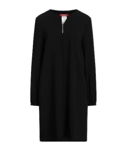 Max Mara Solid Long-sleeve Dress - Black