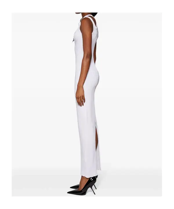 MUGLER Maxi Knitted Dress With Plaque Detail