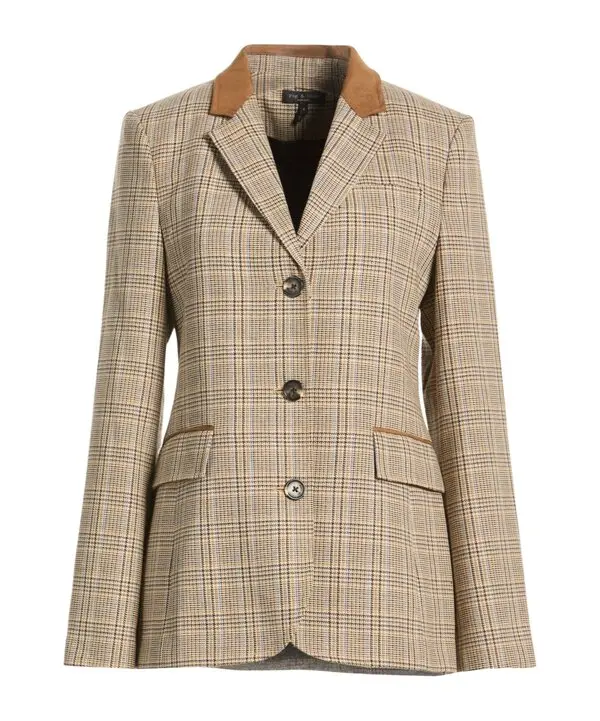 Rag & Bone Checked Blazer With Notch Lapel