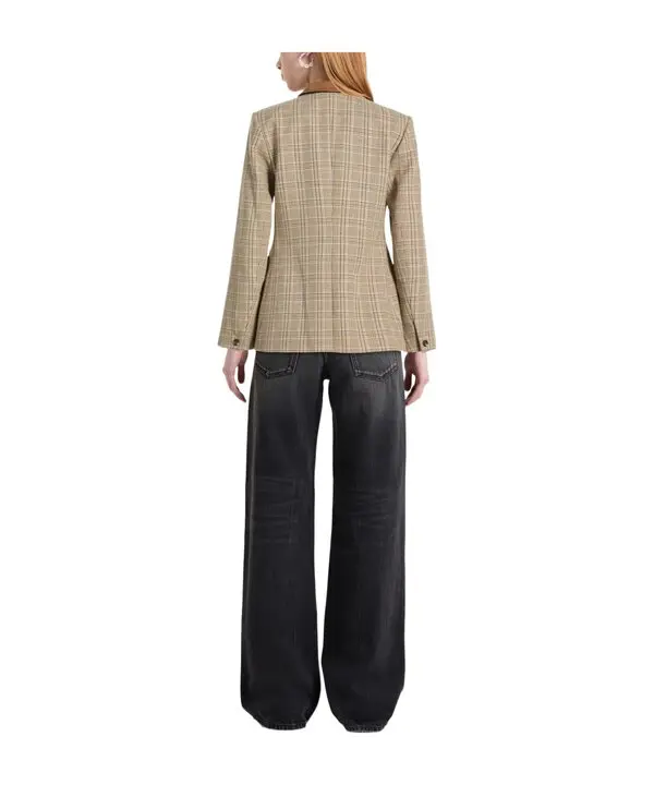 Rag & Bone Checked Blazer With Notch Lapel