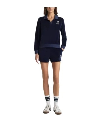 SPORTY  RICH Sporty & Rich Collared Embroidered Sweater