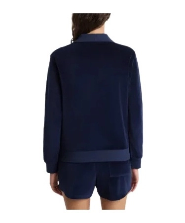 SPORTY  RICH Sporty & Rich Collared Embroidered Sweater