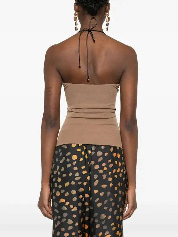 Nanushka Cut-out Strap Bandeau Top - Nude
