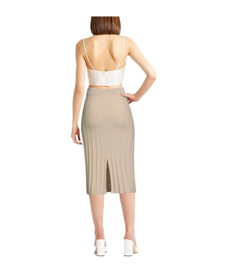 Max Mara Ribbed Knit Midi Skirt