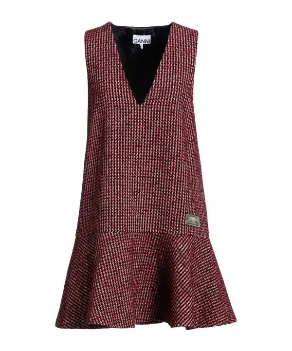 GANNI Leeveless Tweed Dress