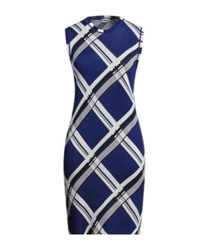 Burberry Checked Knitted Sleeveless Crewneck Dress