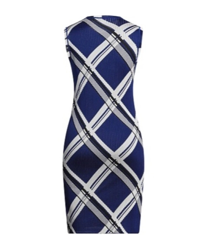 Burberry Checked Knitted Sleeveless Crewneck Dress