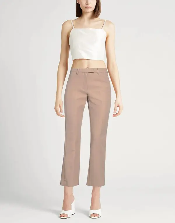 Max Mara Slim-fit Slightly Flared Stretch Twill Trousers - Nude