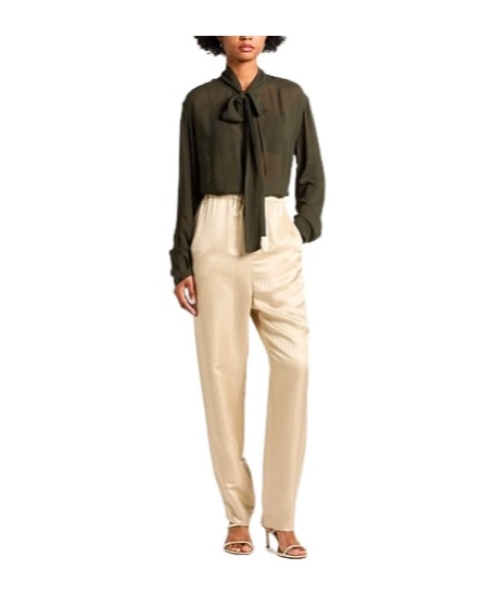 Saint Laurent Striped Waist-cinching Trousers