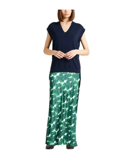 Max Mara Printed Twill Midi Skirt