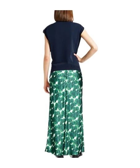 Max Mara Printed Twill Midi Skirt