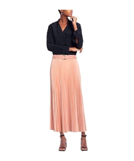 Max Mara Solid Pleated Skirt