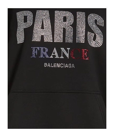 Balenciaga Solid Colour Hooded Sweatshirt