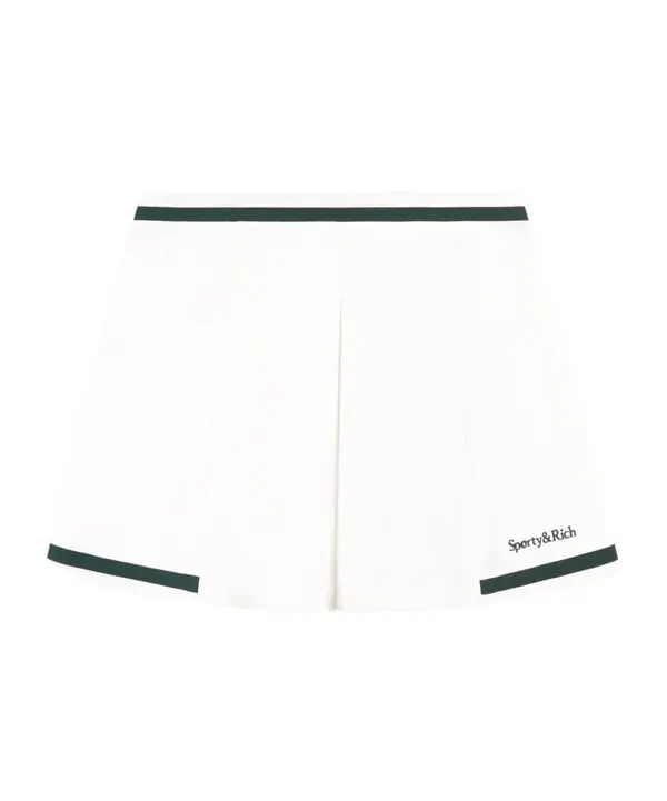 SPORTY  RICH Sporty & Rich Mila Striped Pleated Mini Skirt