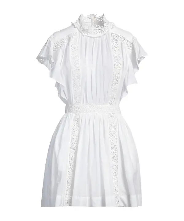 Isabel Marant Étoile Short Sleeve Lace Trim Dress