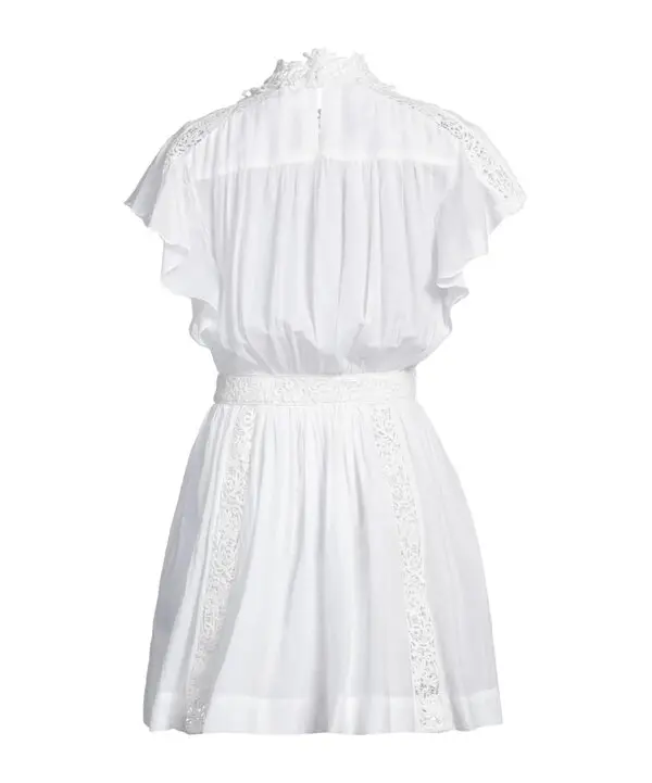 Isabel Marant Étoile Short Sleeve Lace Trim Dress