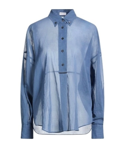 Brunello Cucinelli Solid-colored Organza Top