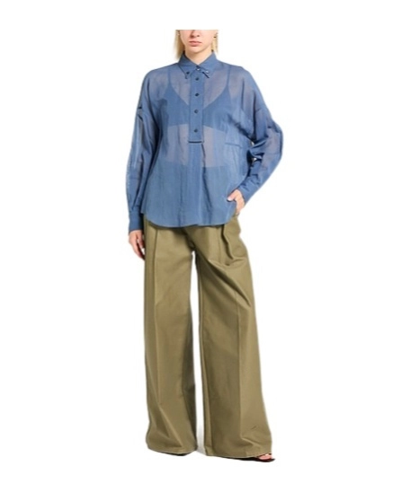 Brunello Cucinelli Solid-colored Organza Top