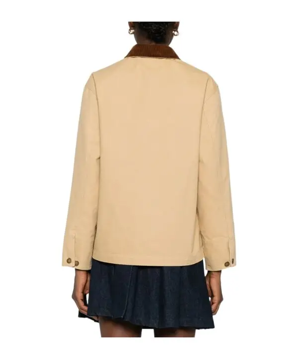 SPORTY  RICH Gaia Corduroy-collar Jacket